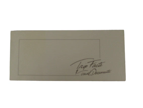 VINTAGE 1960 TRIP Facts & Travel Documents Envelope - Travel ...