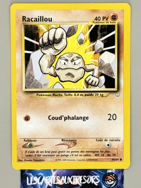 CARTE POKÉMON RACAILLOU 44/64 EDITION 2 ED2 Neo Revelation NM VF FR EUR ...