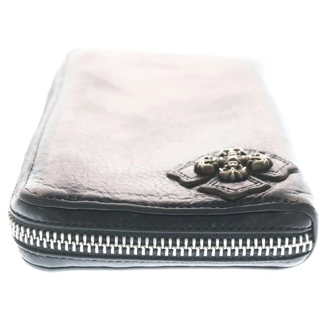 PORTAFOGLIO LUNGO CHROME Hearts Rec F zip filigrana più nero usato ...