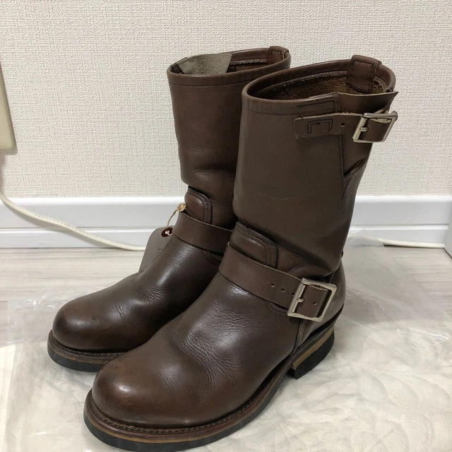 RED WING ENGINEER Boots Brown 5.5D Leather Made in USA PT99 £252.34 ...
