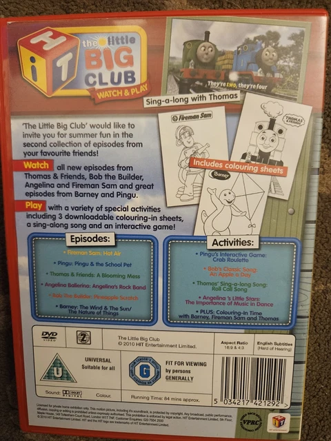 HIT THE LITTLE Big Club Watch And Play Collection 2 Dvd Thomas Bob Sam ...