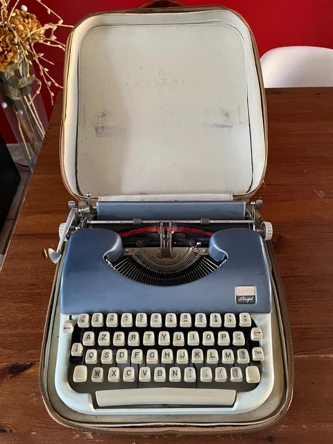 MACHINE À ÉCRIRE Japy Script avec sa mallette de transport - vintage ...