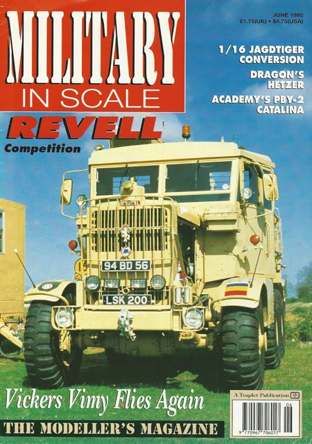 MILITARY IN SCALE, June 1995, Military Model Magazine, Published in ...