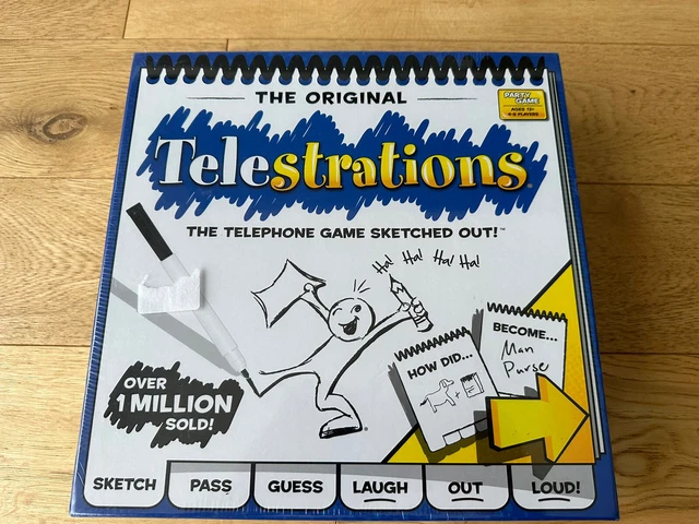 TELESTRATIONS DRAWING AND Guessing Hilarious Party Game Sealed £19.99 ...