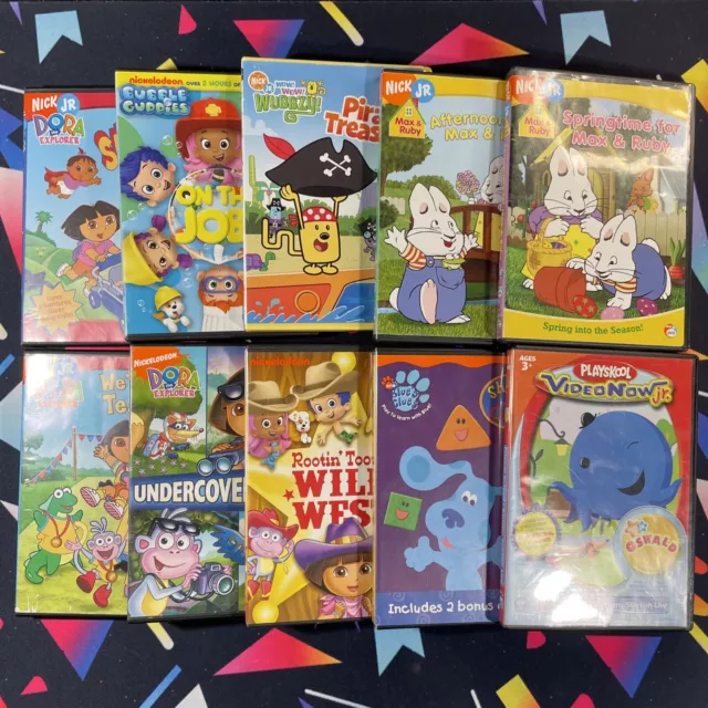 Lot Of Nickelodeon Nick Jr Bubble Guppies Dvd With Rare Pencil Bag