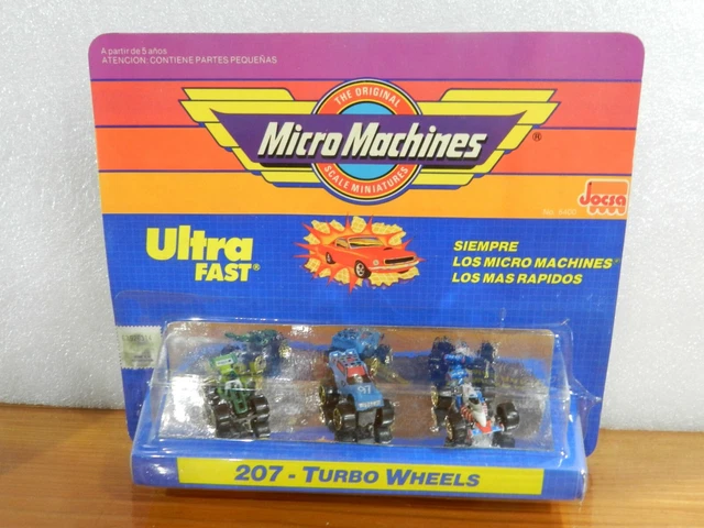 MICRO MACHINES ULTRA Fast 207 Turbo Wheels Jocsa / Galoob 1990 Mint $79 ...