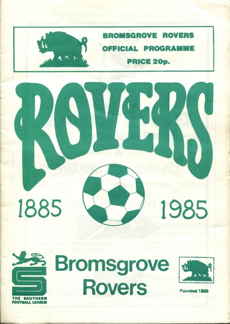 BROMSGROVE ROVERS PROGRAMMES 1984-2004 Choose From List All with Scans ...