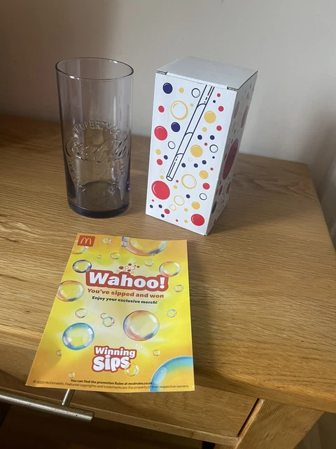 MCDONALD'S UK COCA Cola 2023 WINNING SIPS Purple Glass - new in box ...