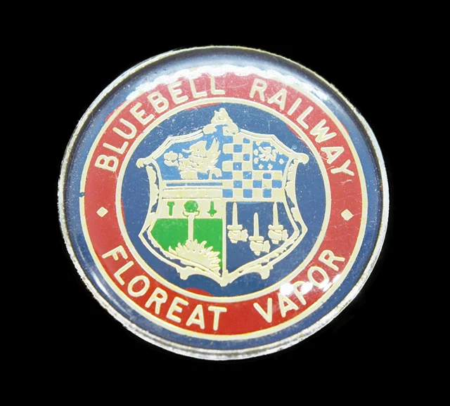 BLUEBELL RAILWAY-FLOREAT VAPOR Locomotive Train Coat of Arms Pin Badge ...