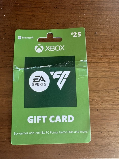 MICROSOFT XBOX PHYSICAL Gift Card $25 EA Sports FC $31.50 - PicClick