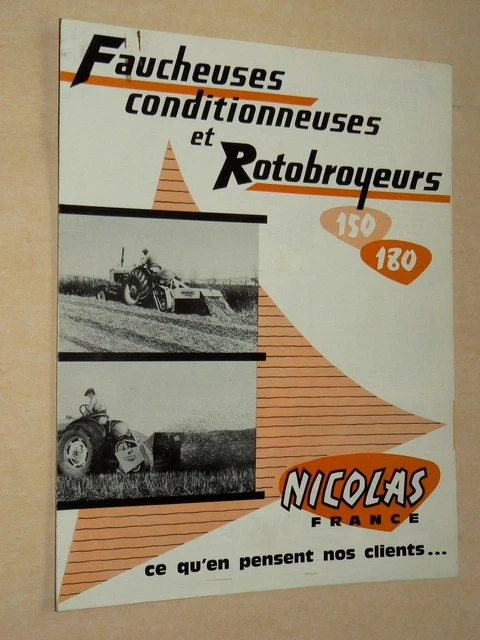 PROSPECTUS REAPER NICOLAS Tractor Tractor Traktor Prospekt Brochure £8. ...