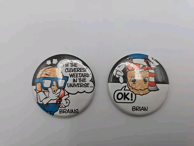 WEETABIX ' BRIAN ' ' BRAINS 'pin badge - 1980's Collectable Rare £11.12 ...