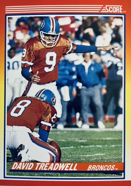 CARTE À COLLECTIONNER vintage 1990 SCORE David Treadwell Denver Broncos ...
