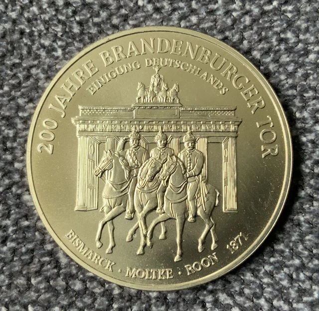 200 JAHRE BRANDENBURGER Tor Deutschland Bismarck, Moltke, Roon Medaille ...