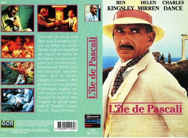 JAQUETTE VIDEO (SEUL sans vhs)-L ILE DE PASCALI-G C R-BEN KINGSLEY ...