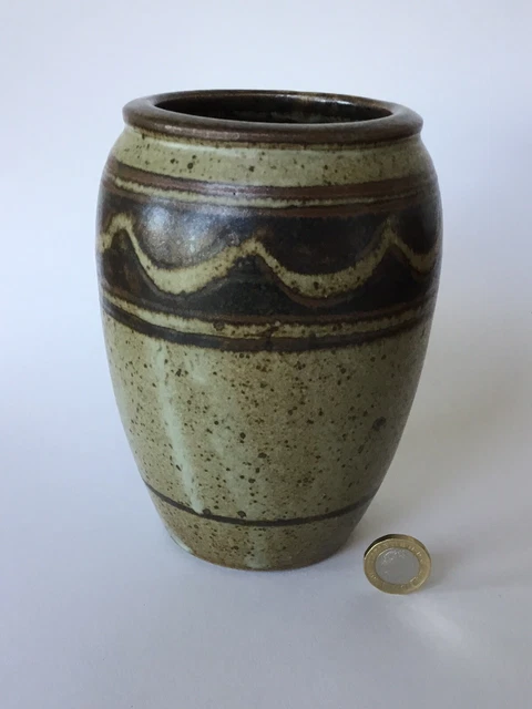 VINTAGE DEVON ERIC Golding Branscombe 6” Stoneware Vase, Studio Pottery ...