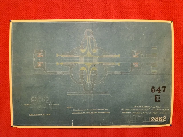 VINTAGE BLUEPRINT - Thompsons Engineering & Pipe Co $90.00 - PicClick AU