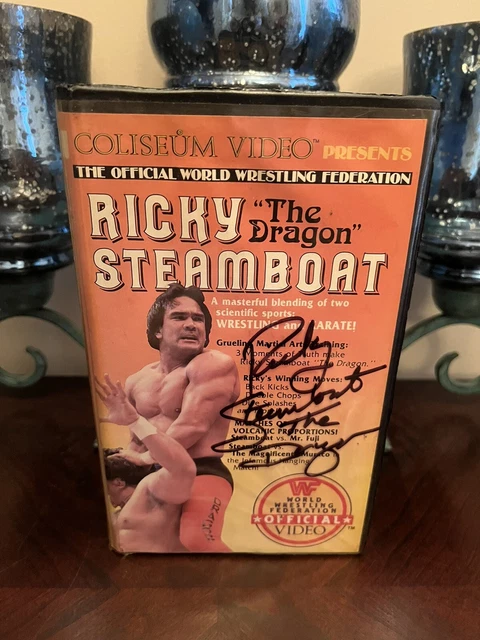 WWF RICKY THE Dragon Steamboat VHS 1986 Coliseum Video Wrestling Signed ...