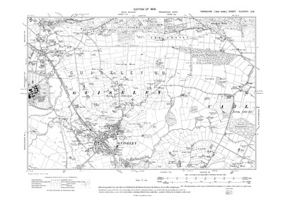 OLD MAP OF Menston (E), Guiseley, Yorkshire in 1909- Repro 187 SW £18. ...