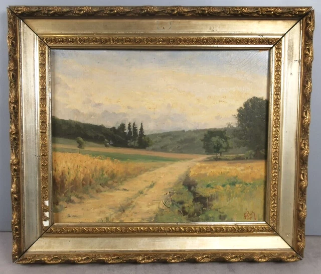 HUILE SUR ISOREL XIX 1890 Signee Campagne Paysage Peinture Art Cadre Tableau B60 EUR 6,00 ...