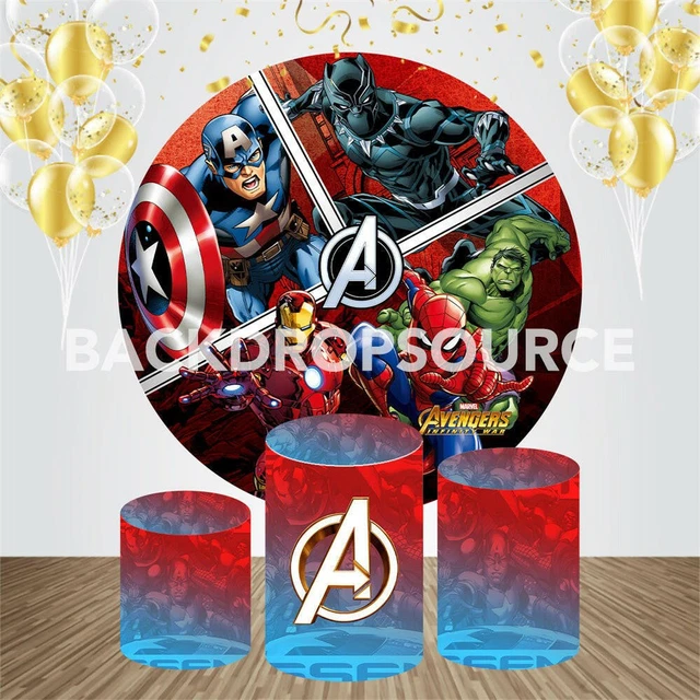 AVENGERS EVENT PARTY Round Backdrop Kit $37.88 - PicClick AU