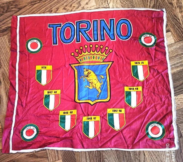 BANDIERA TORINO CALCIO anni 70 + Bandiera coreografia semifinale Coppa ...