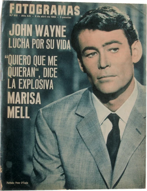 JOHN WAYNE PETER O'TOOLE 1966 FOTOGRAMAS Hollywood Celebrity Spanish ...