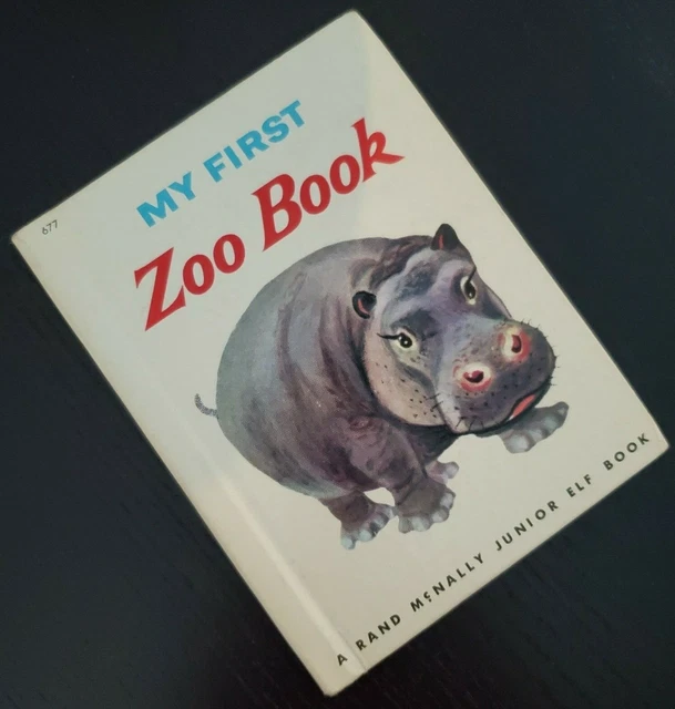 MY FIRST ZOO Animals Book Andy Cobb Rand McNally Junior Elf Vintage ...
