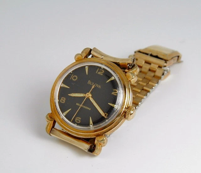 BULOVA GF WRIST Watch Art Deco Capitan Knot Lugs Automatic Gf Brick ...