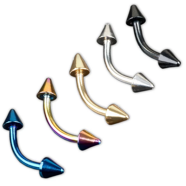 5ER SET O.INDIVIDUELLEMENT Haltère Banane Cône Sourcils Piercing Pointe ...