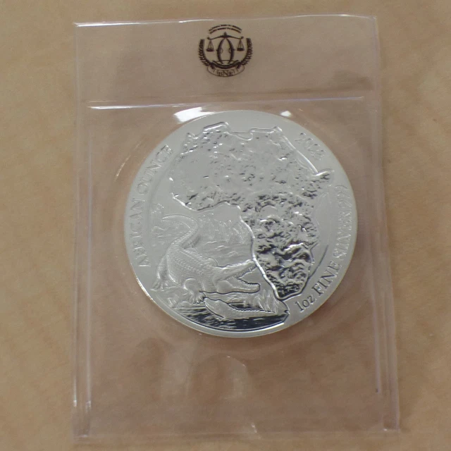 RWANDA 50 AMF Nile Crocodile 2023 silver 99.9% 1 oz within original ... RWANDA 50 AMF Nile Crocodile 2023 silver 99.9% 1 oz within original ...