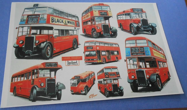 LONDON LEYLAND BUSES (8 UK Double Decker Buses 1930-1970) NEW Bus ...