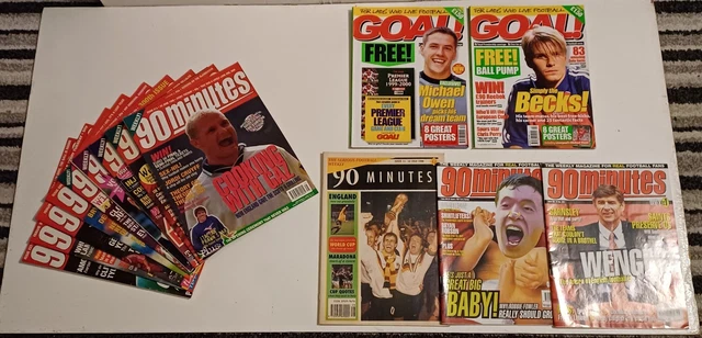 90 MINUTES MAGAZINE 12 Issues (1990-97) Goal Magazine 2 Issues (1999) £ ...