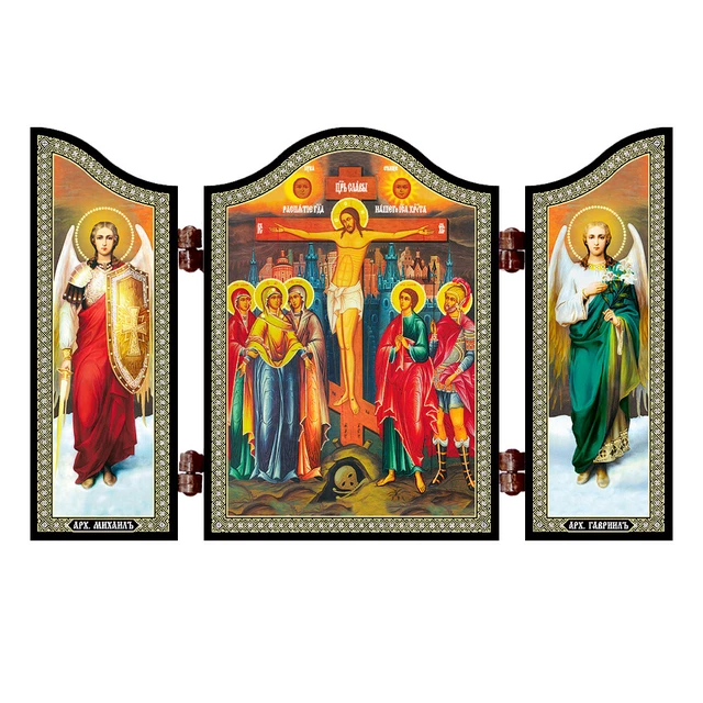 1428 CRUCIFIXION CHRISTIAN icon Raspjatie Hristovo travel altar $11.28 ...