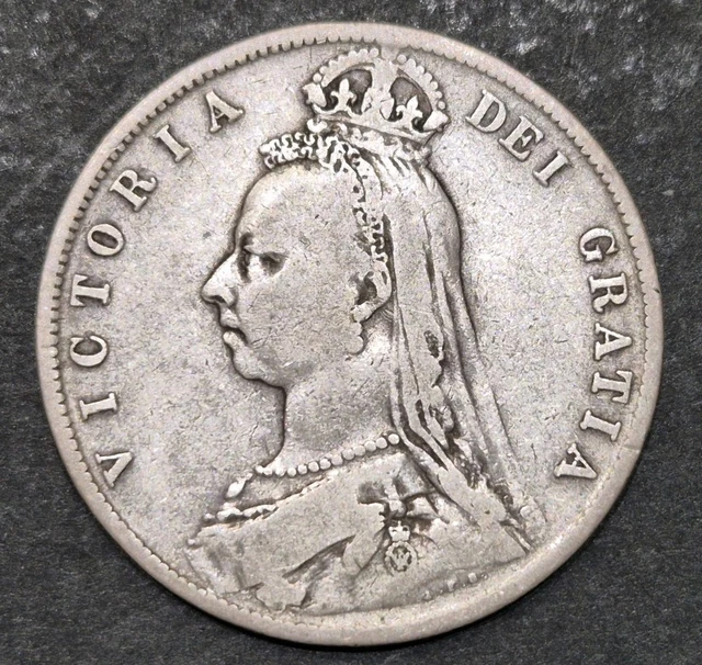 1892 QUEEN VICTORIA Silver Half Crown Coin £20.00 - PicClick UK