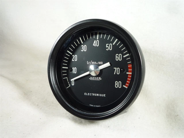 JAEGER TACHOMETER 80MM CITROEN GS classic renault 5 2cv peugeot REV ...