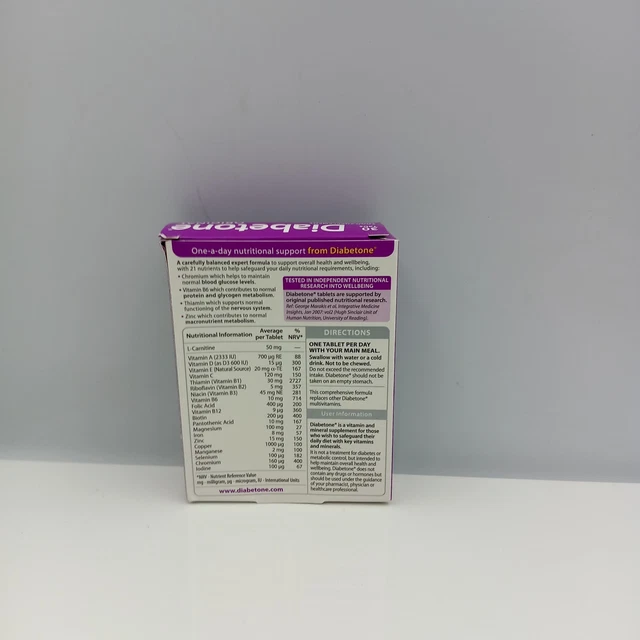 VITABIOTICS DIABETONE ORIGINAL 30 Tablets 5 x Pack Blood Glucose ...