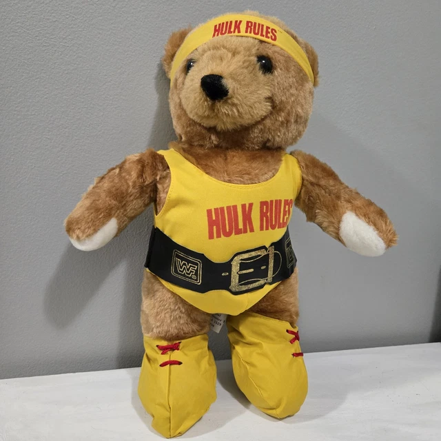 1989 WWF WWE Hulk Hogan Hulkster Hulkamania Hulk Rules Teddy Bear ...