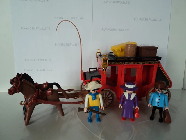 1988 PLAYMOBIL VINTAGE Western Diligence Driver Driver Crate Set 3245-B ...