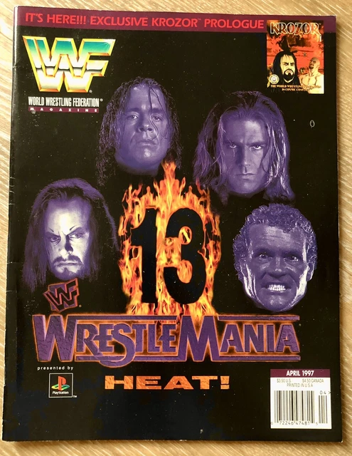APRIL 1997 WWF Magazine WWE Bret Hart Undertaker Shawn Michaels Sid $25 ...