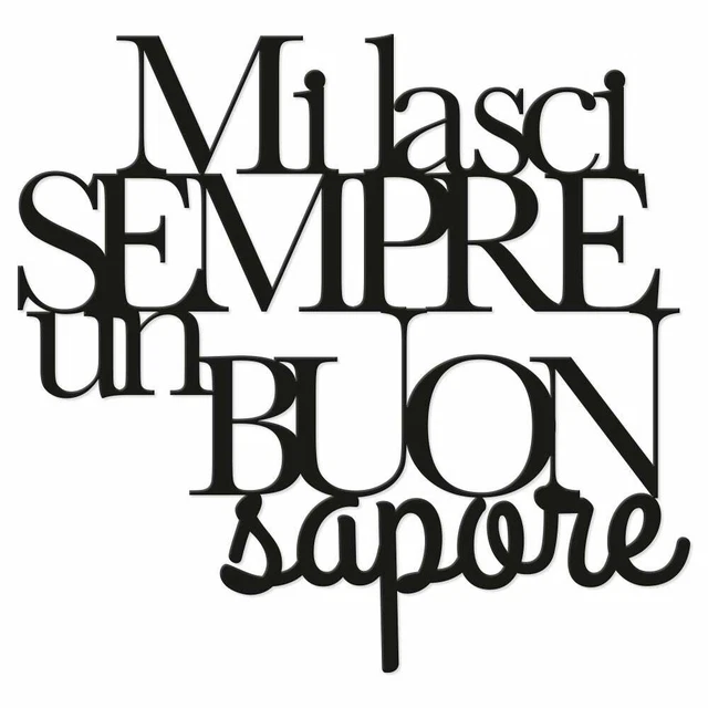 SCRITTA IN LEGNO Buon Sapore Scritta Rifinita a Mano Scritta Regalo S ...