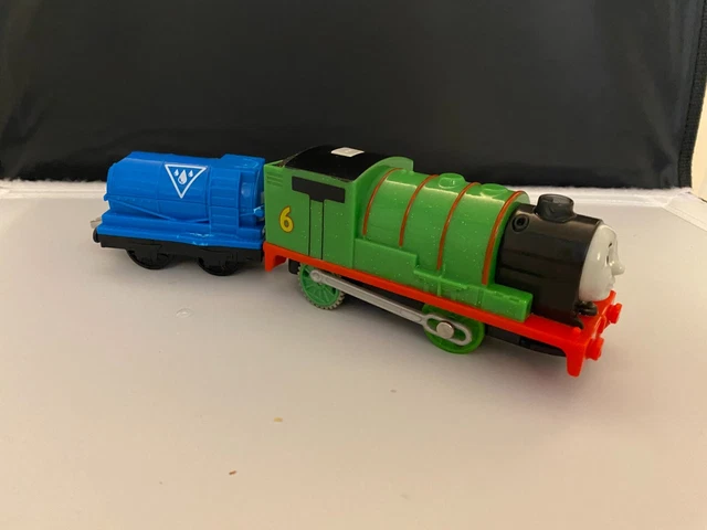 REAL STEAM PERCY & Tanker Trackmaster Motorized Battery Train Thomas ...