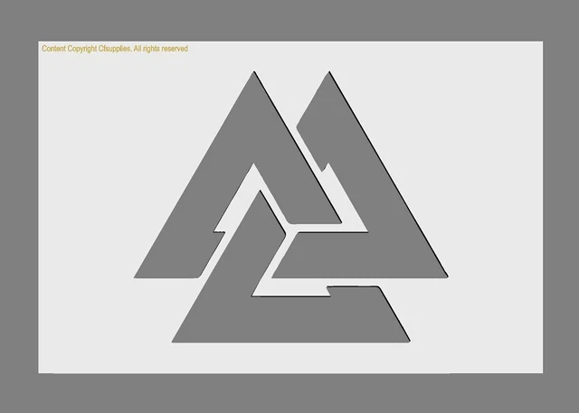 Mylar Stencil Norse Valkut 125 190 Micron A3 A4 A5 Sizes £3 99