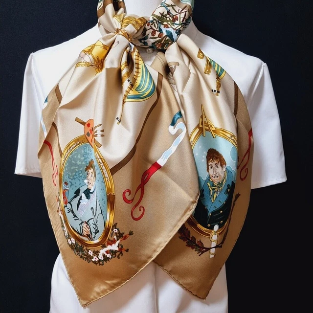 RARE VINTAGE HERMES Silk Scarf "Le Geographe" Carre 90 by Sandra ...