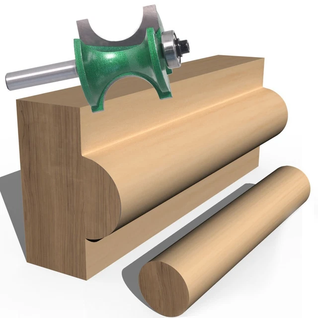 COUPEUSE DE FRAISAGE tige pr cise 8 mm demi-ronde pour projets de travail du EUR 18,82 - PicClick FR