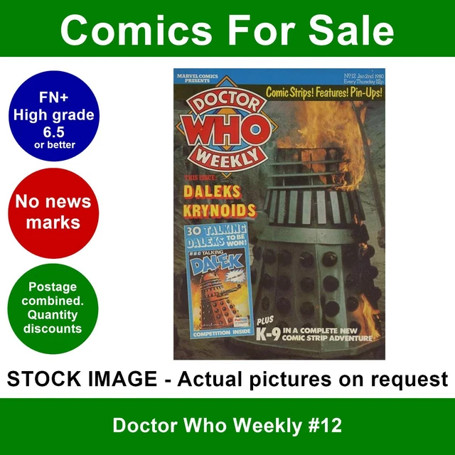 DOCTOR WHO WEEKLY #12 comic - FN/VFN clean 02 Jan 1980 - Marvel UK EUR ...