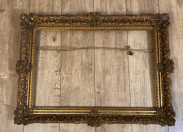 GRAND CADRE TBE ANCIEN BOIS STUCK Plâtre STYLE MONTPARNASSE Pour ...
