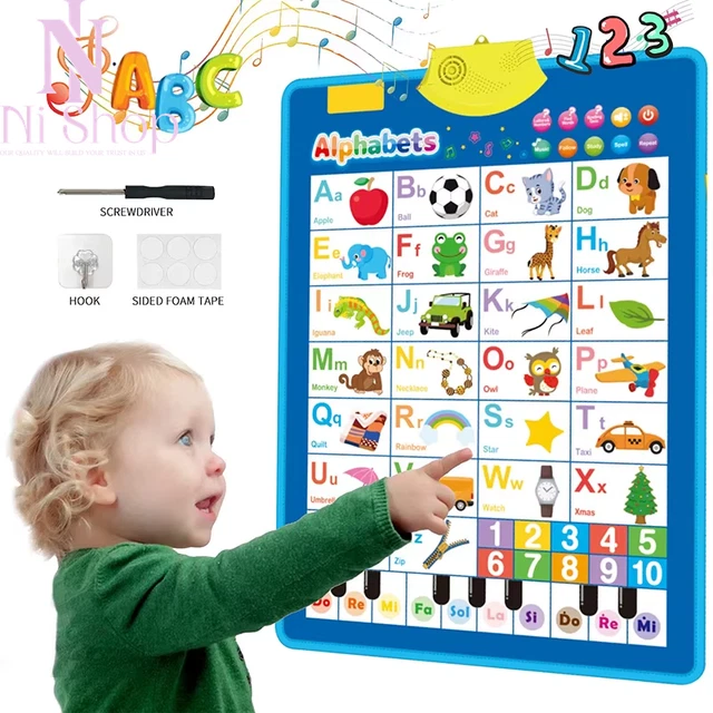 NEW ELECTRONIC INTERACTIVE Alphabet Wall Chart Talking Sound Wall ...