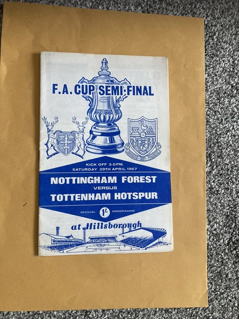TOTTENHAM V NOTTS Forest 1967 FA Cup Semi- Final Programme. £2.50 ...