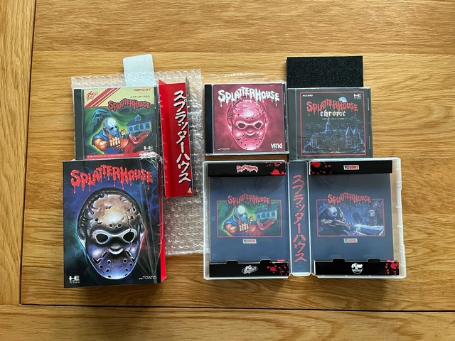 SPLATTERHOUSE LE BOXSET PC Motore Funziona TurboGrafx Turbo Duo LEGGERE ...